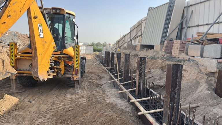 Soldier Pile Shoring System UAE | Anmol Piling